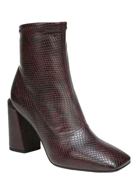 Franco Sarto Harmond Square Toe Boot - Burgundy Faux Leather