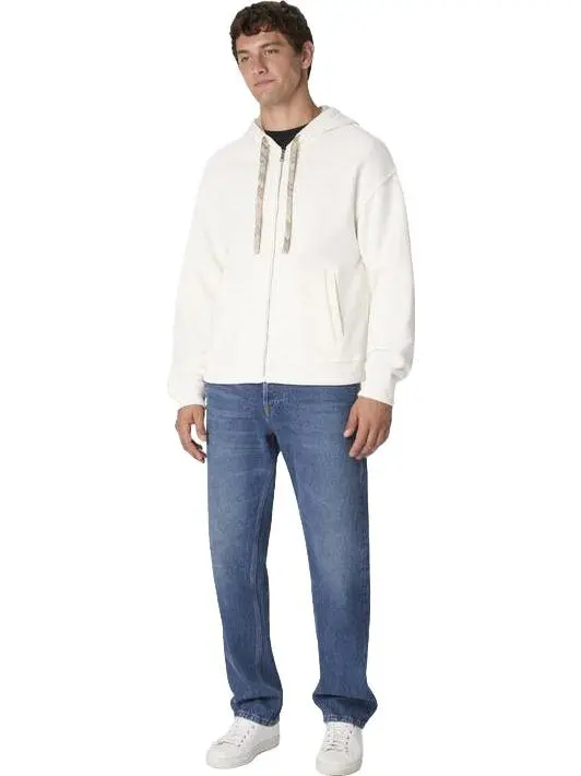 Missoni Cotton Fleece Zip-up Cardigan With Hood - White