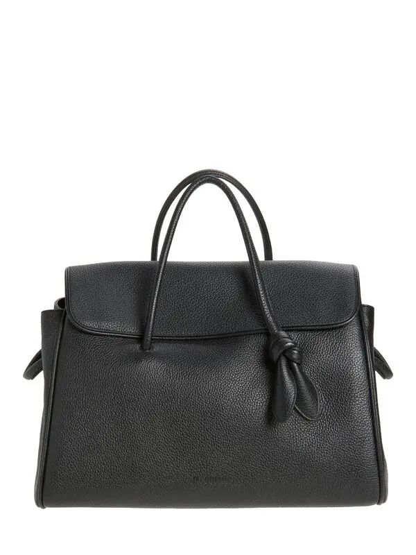Jacquemus Le Turismo Leather Shopper Bag - Black