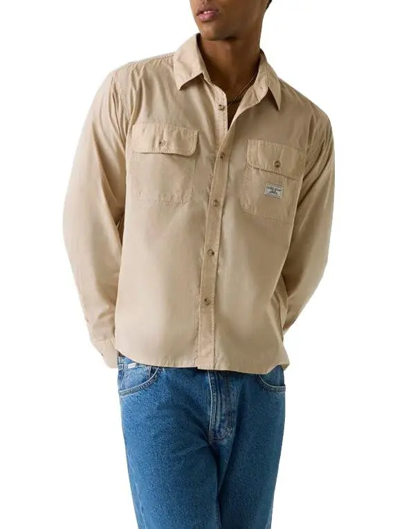 Guess Boxi Cotton Button-up Shirt - Open Brown