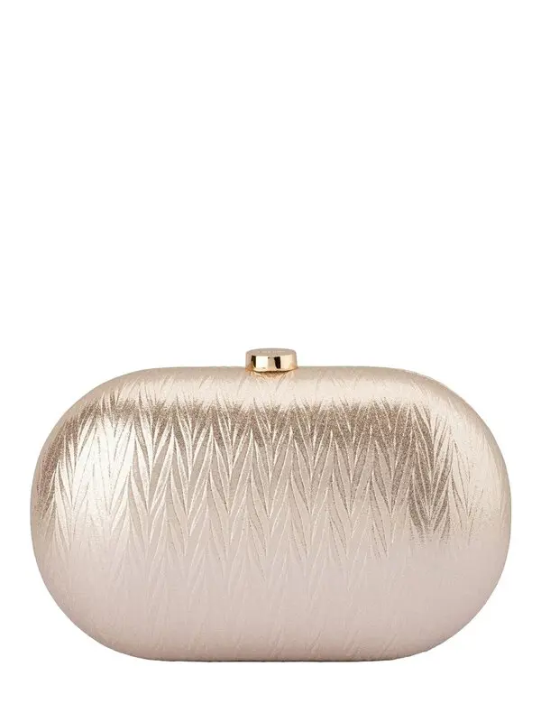 OLGA BERG Izza Oval Frame Clutch - Gold
