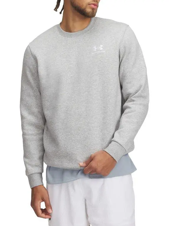Under Armour Ua Icon Fleece Crewneck T-shirt - Mod Gray Light Heather
