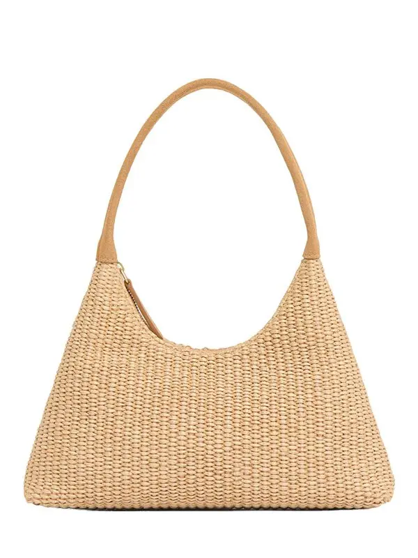 MANSUR GAVRIEL Mini Candy Woven Raffia Hobo Bag - Natural