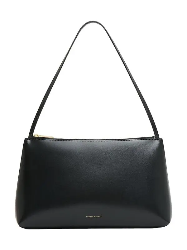 MANSUR GAVRIEL Large Gaia Leather Shoulder Bag - Black/flamma