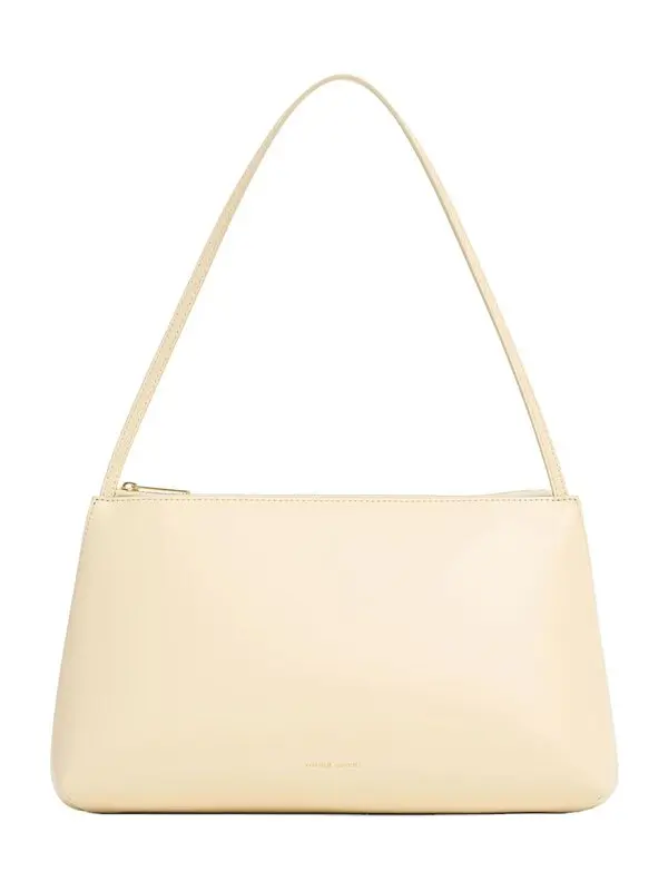 MANSUR GAVRIEL Large Gaia Leather Shoulder Bag - Crema/ebony