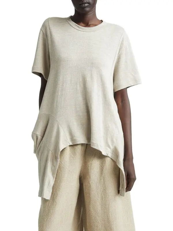 Comme Des Garçons Thick Linen Jersey T-shirt - Ecru