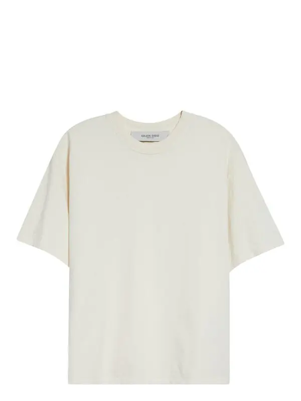 GOLDEN GOOSE Boxy Cotton T-shirt - Heritage White