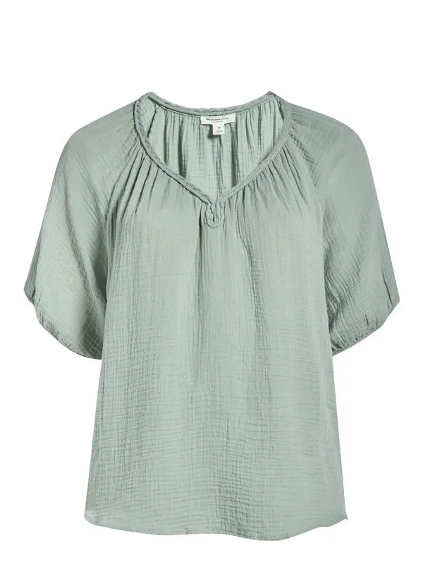 BEACHLUNCHLOUNGE Xyla Cotton Gauze Top - New Sage