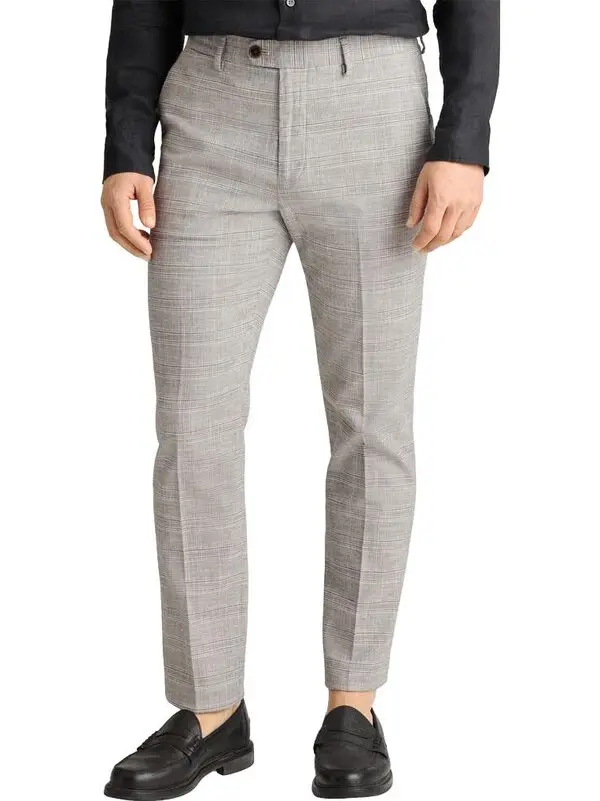 Bonobos Primo Slim Fit Plaid Stretch Twill Chinos - Gray Plaid