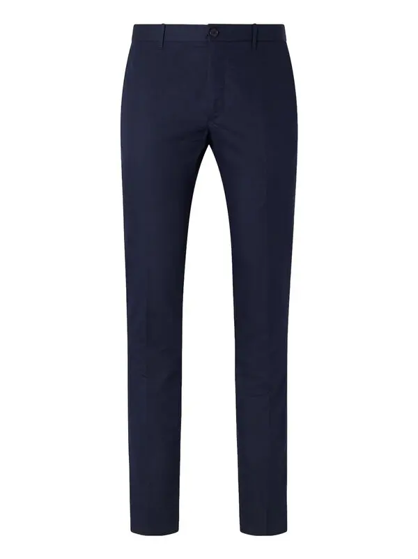 SLOWEAR Tapered Woven Suit Trousers - Blue