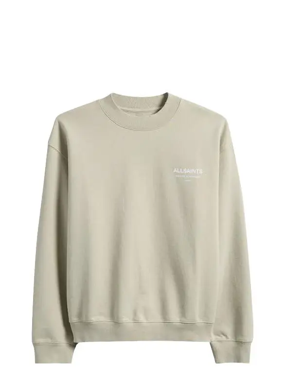 ALLSAINTS Dreamer Oversize Cotton Fleece Crewneck Sweatshirt - Powdered Green