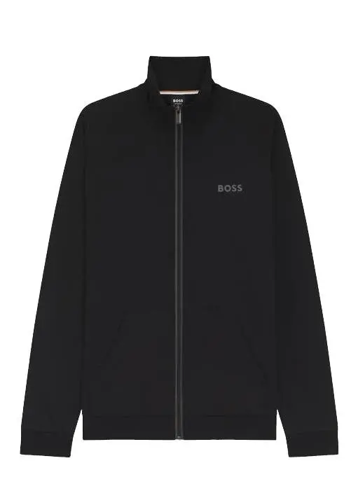 BOSS Cotton Track Jacket - Black