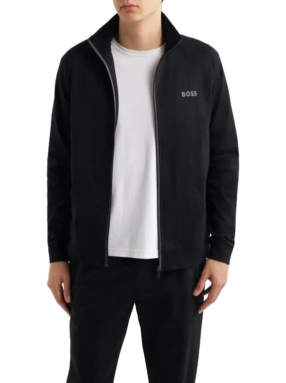 BOSS Cotton Track Jacket - Black
