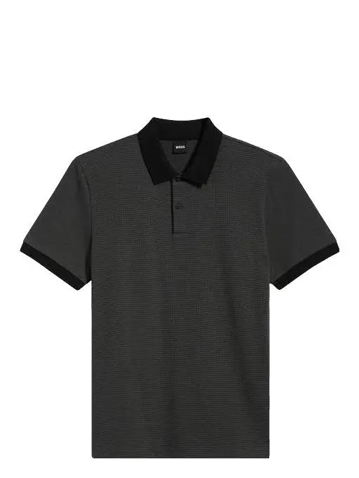 BOSS Parlay Cotton Piqué Polo - Black