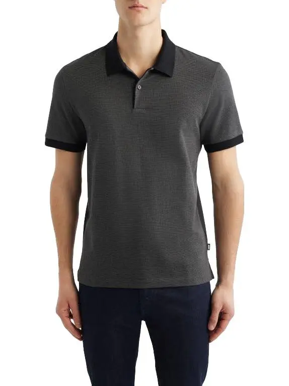 BOSS Parlay Cotton Piqué Polo - Black