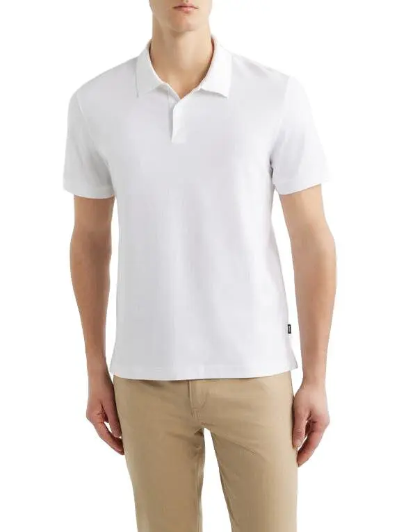 BOSS Parlay Cotton Piqué Polo - White