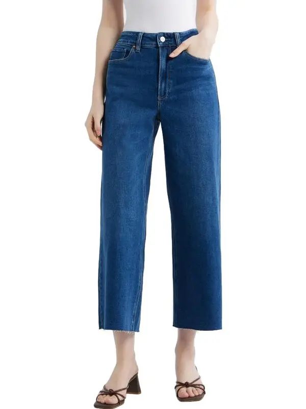 Paige Anessa High-waist Wide-leg Jeans - Venetian Breeze