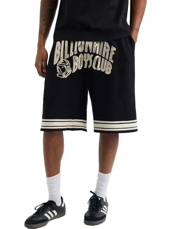 BILLIONAIRE BOYS CLUB Curve Logo Cotton Shorts - Black