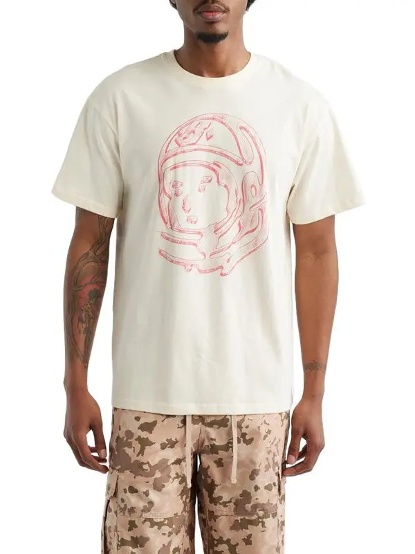 BILLIONAIRE BOYS CLUB Helmet Sketch Graphic T-shirt - Ecru