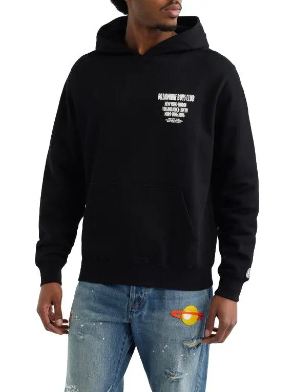 BILLIONAIRE BOYS CLUB Satellite Graphic Cotton Hoodie - Black