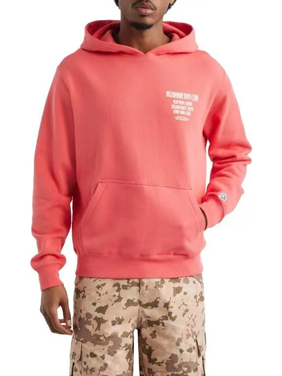 BILLIONAIRE BOYS CLUB Satellite Graphic Cotton Hoodie - Rose Of Sharon