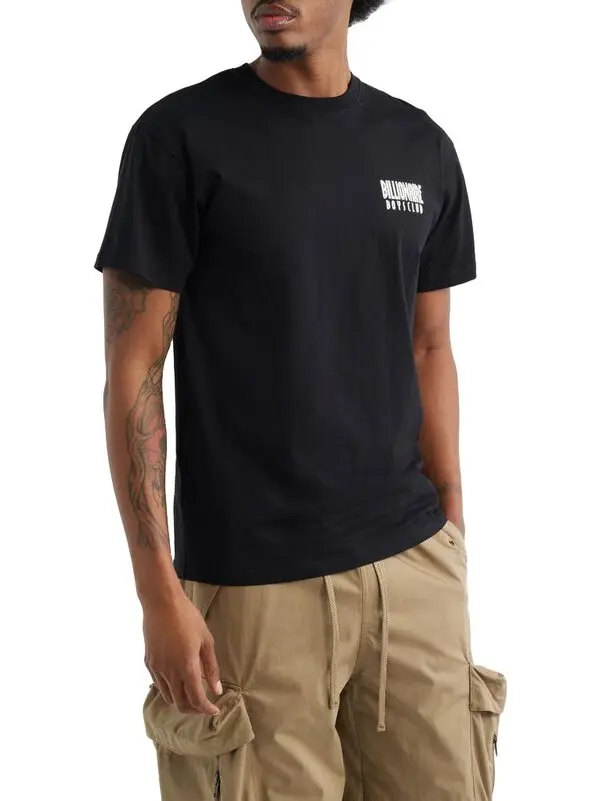 BILLIONAIRE BOYS CLUB Logo Cotton Graphic T-shirt - Black