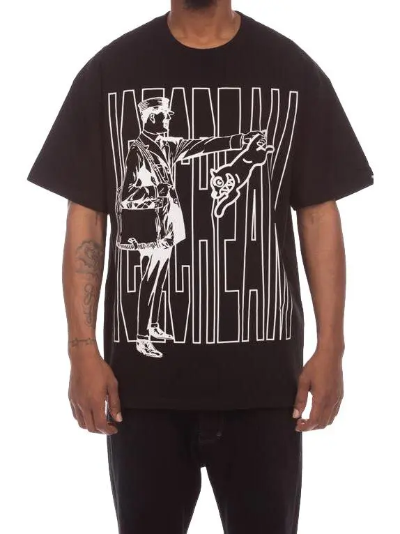 ICECREAM Catcha Tiger Cotton Graphic T-shirt - Black