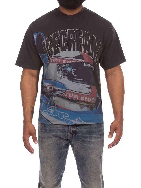 ICECREAM Sponsor Graphic T-shirt - Black