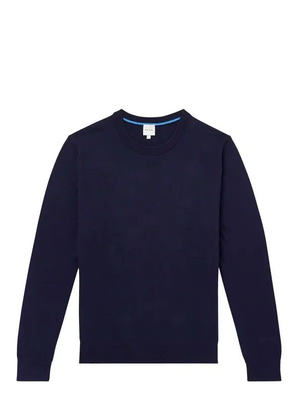 Paul Smith Cotton-jersey Sweater - Navy