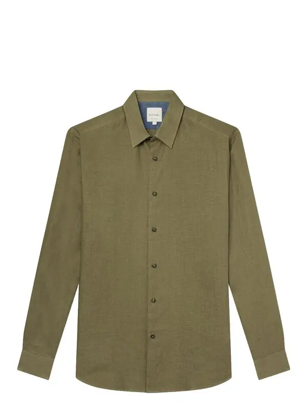 Paul Smith Linen-twill Shirt - Green