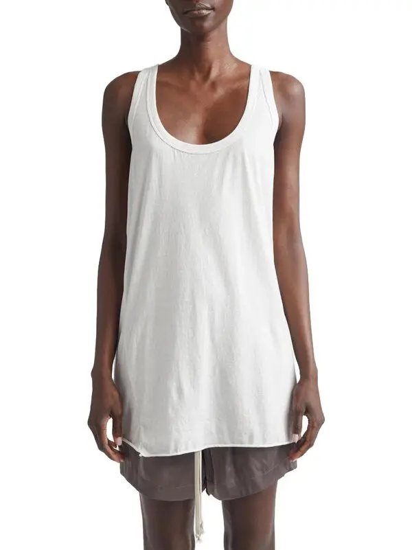 Rick Owens Pony Cotton Tank - Milk Wash