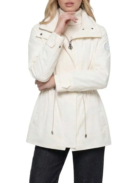 Gorski Lightweight Jacket With Concealed Hood - Ivory