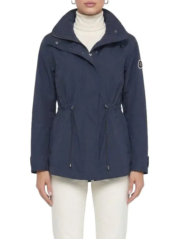 Gorski Lightweight Jacket With Concealed Hood - Navy