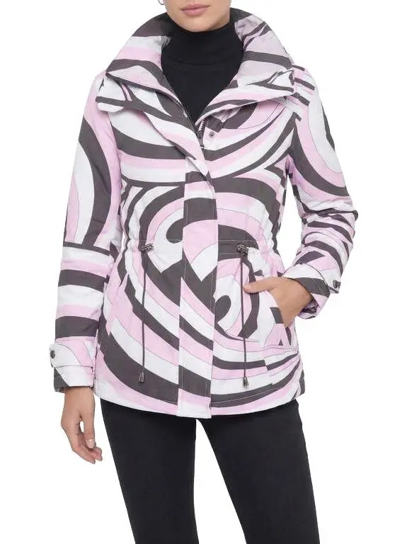 Gorski Printed Lightweight Jacket - Pink Swirl