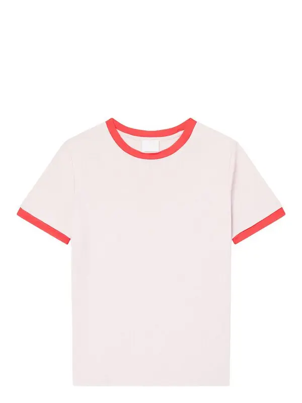 A.p.c. Jules Organic Cotton And Linen-blend T-shirt - Pink