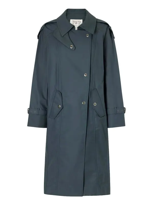 TWP Cotton-blend Canvas Trench Coat - Blue