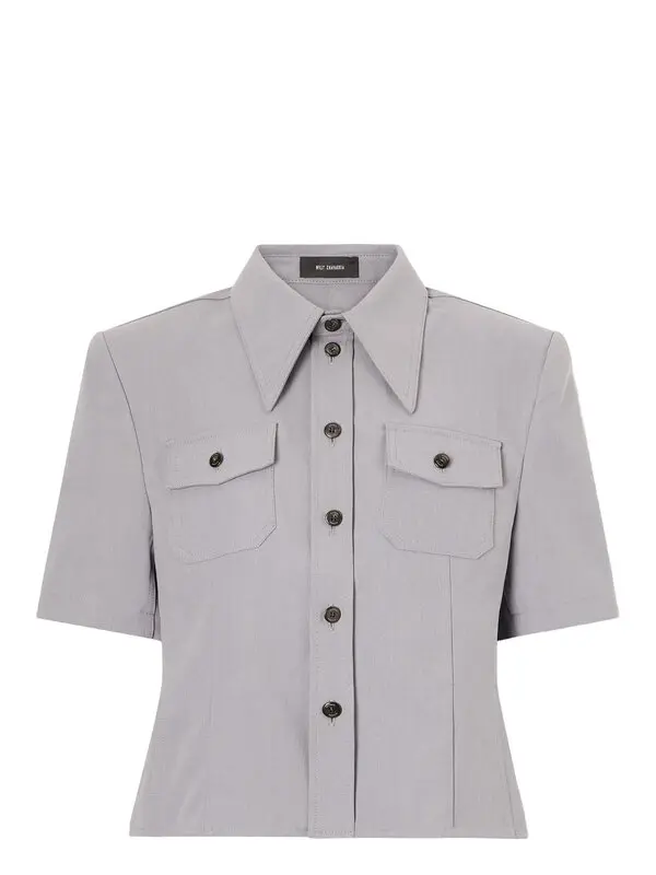 WILLY CHAVARRIA Chavela Cotton Shirt - Gray