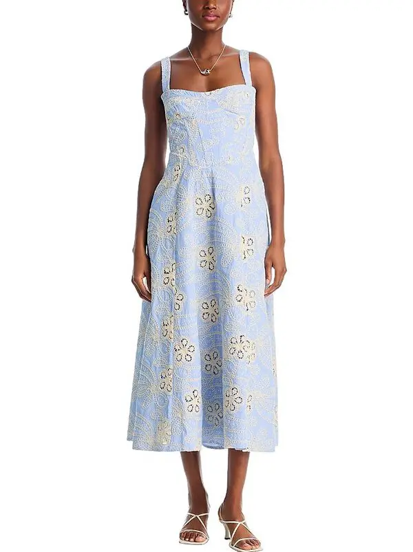 Bardot Lilah Corset Midi Dress - Baby Blue