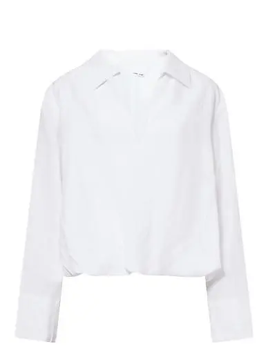 SAMSOE SAMSOE Sadaphne Open-neck Woven Shirt - White