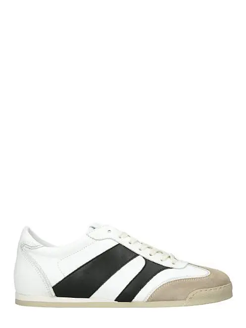 COLLEGIUM Pillar Pista Leather And Suede Trainers - White/blk