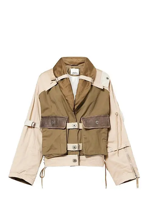 Isabel Marant Julissa Patch-pocket Woven Jacket - Khaki