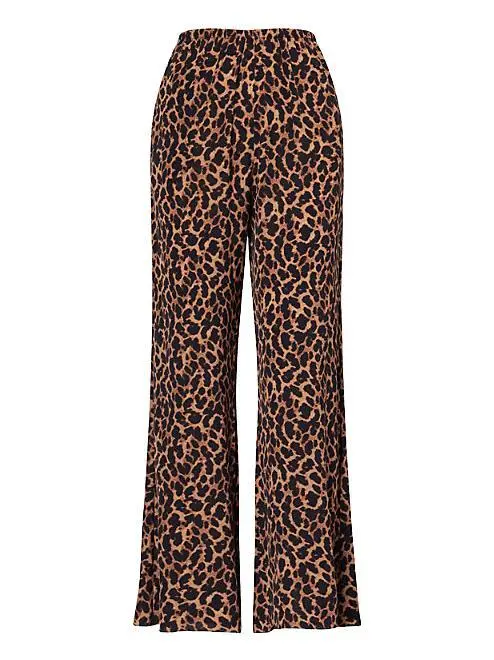 AWAY THAT DAY Woven Trousers - Leopard Print