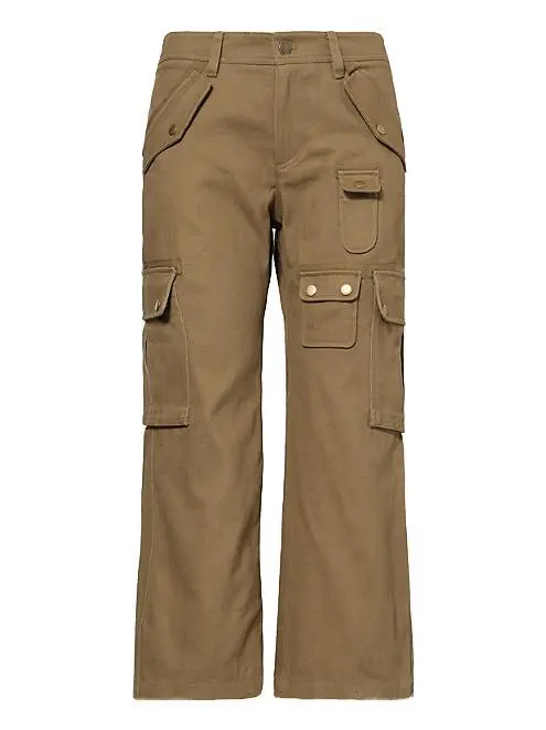 Isabel Marant Josine Cargo-pocket Cotton Trousers - Khaki