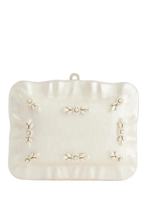 Simone Rocha Pearl-embellished Cross-body Bag - Pearl/opaque