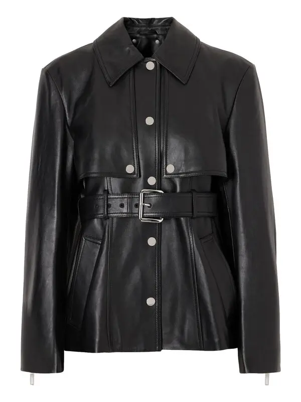 Sportmax Leather Jacket - Black