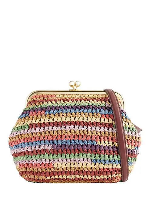 COACH Kisslock Raffia Bag - Multi