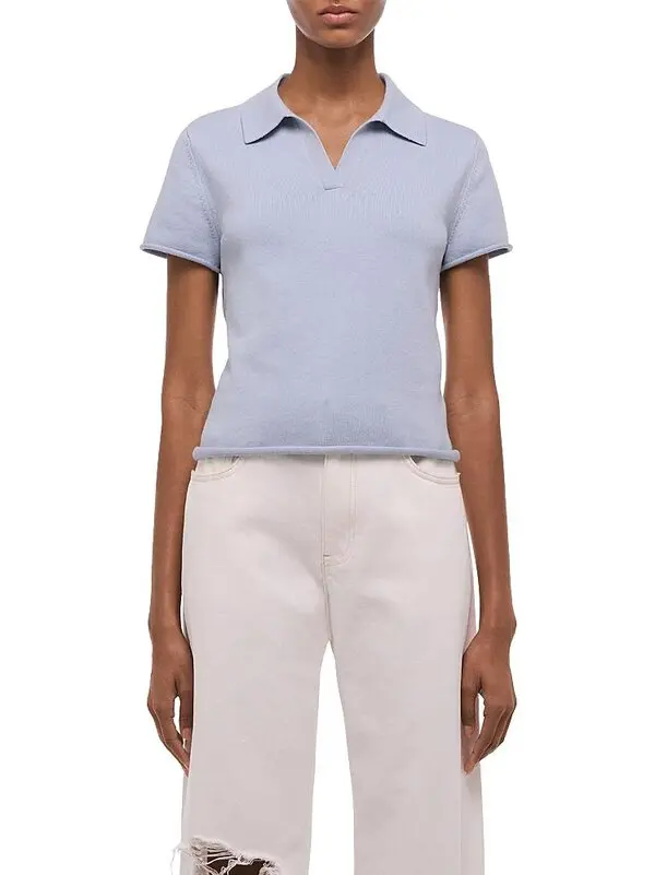 Helmut Lang Polo Top - Pale Blue
