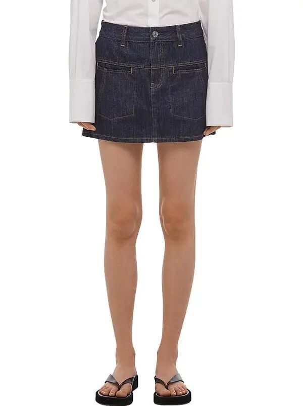 Helmut Lang Denim Mini Skirt - Rinsed Indigo