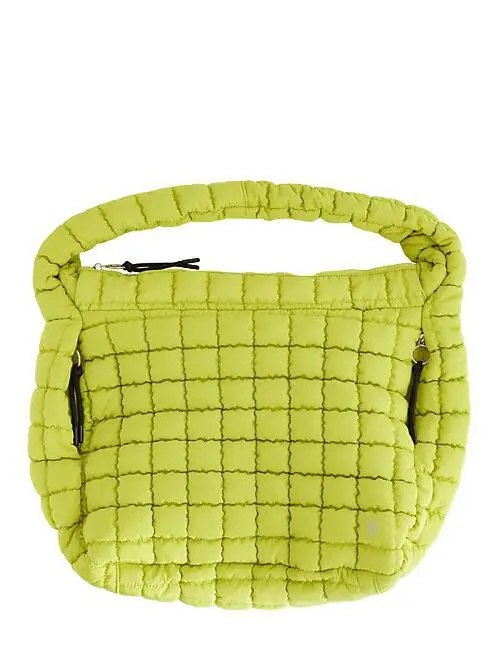 Free People Quilted Carry-all Shoulder Bag - Honeydew