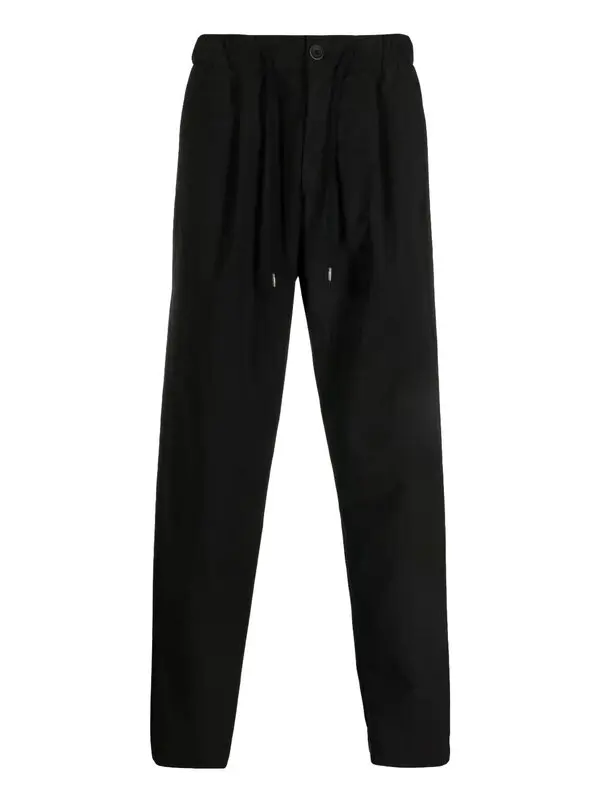 Herno Drawstring-waist Straight-leg Trousers - Black